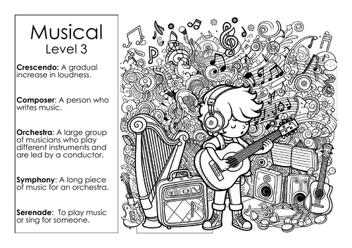 Word of the Day Work Book - Musical - Level 3 | Teaching Resources