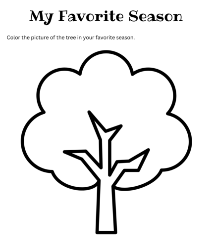 printable my favorite season worksheet | Teaching Resources