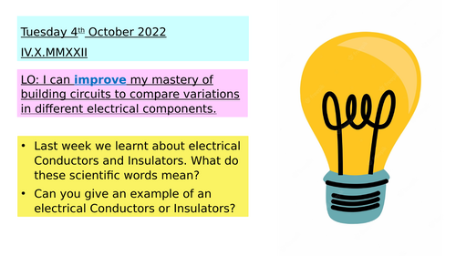 Science Electricity - Unit of Work (6 lessons) | Teaching Resources