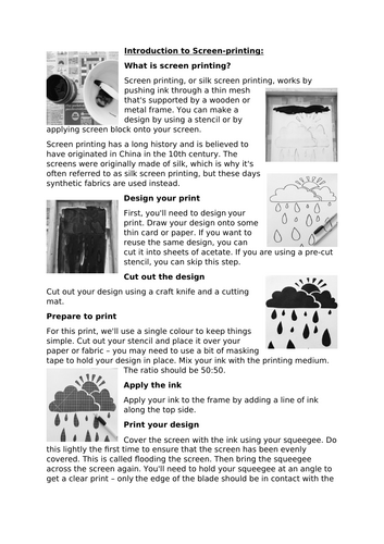 Printmaking L3 - Screen-printing (KS2 Art and Design) | Teaching Resources