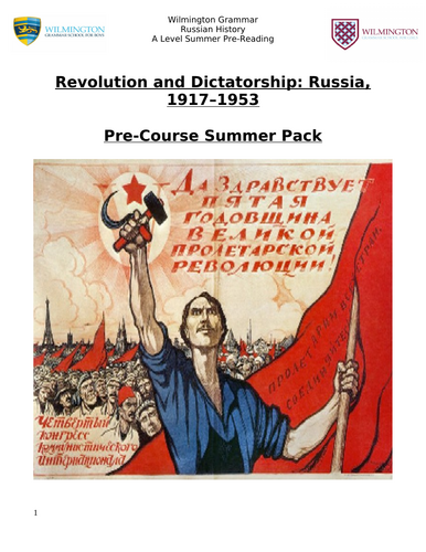 Tsarist Russia and the Communist Revolution Pre Course Reading ...