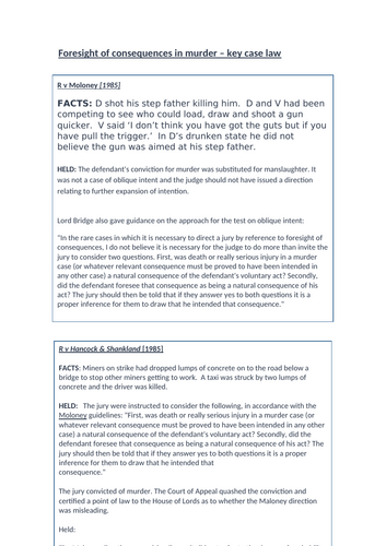 Murder | Teaching Resources