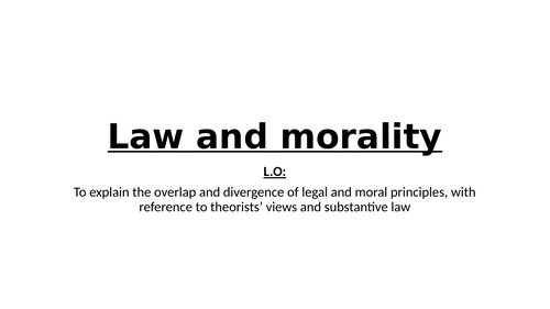 Morality | Teaching Resources
