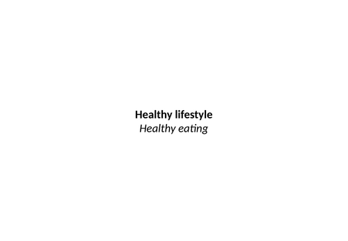 Healthy Lifestyles KS4 PSHE Lesson Pack | Teaching Resources