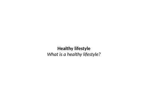 Healthy Lifestyles KS4 PSHE Lesson Pack | Teaching Resources