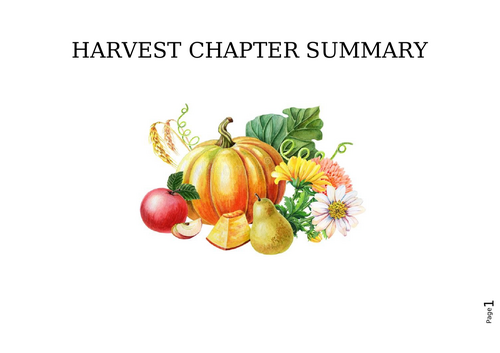Scheme of Learning for Harvest - Jim Crace | Teaching Resources