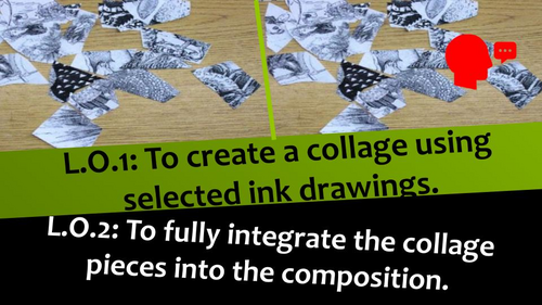 Imaginative Drawing & Collage Abstract Art & Design Project Rhythm Line ...