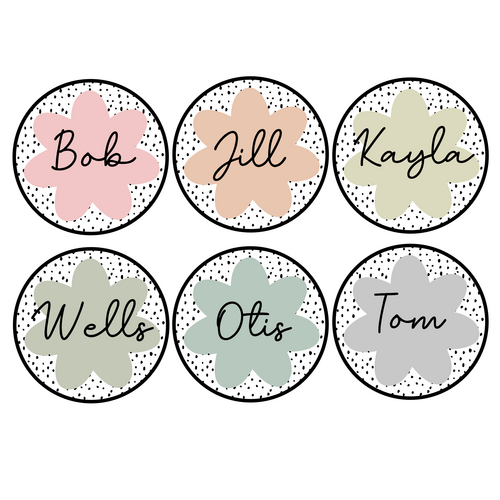 Printable Boho Student Name Labels, Editable Cubbies Labels, Book Bin ...