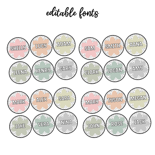 Printable Boho Student Name Labels, Editable Cubbies Labels, Book Bin ...