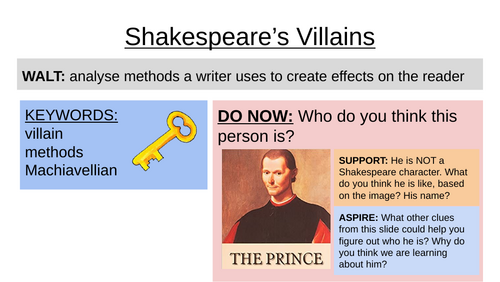 Shakespeare's Heroes & Villains KS3 SoW | Teaching Resources