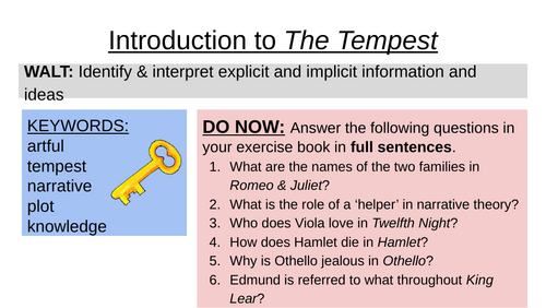 Shakespeare's Heroes & Villains KS3 SoW | Teaching Resources