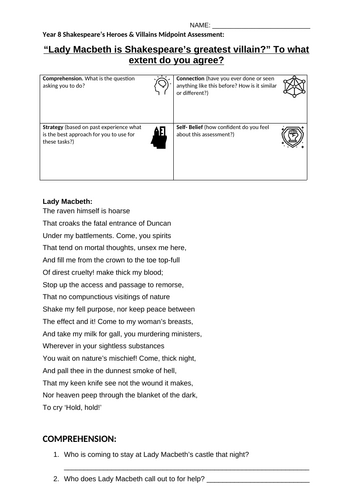 Shakespeare's Heroes & Villains KS3 SoW | Teaching Resources