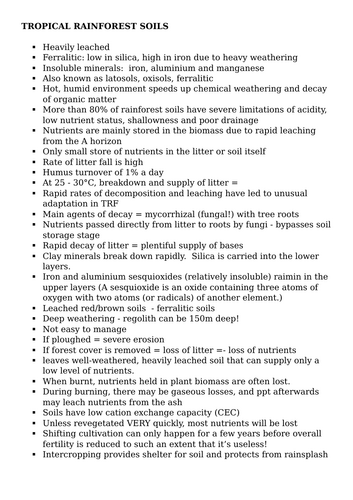 Tropical Environments, International A Level Geography, Cambridge CIE ...