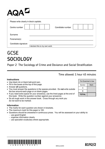 GCSE Sociology AQA Social Stratification Unit | Teaching Resources