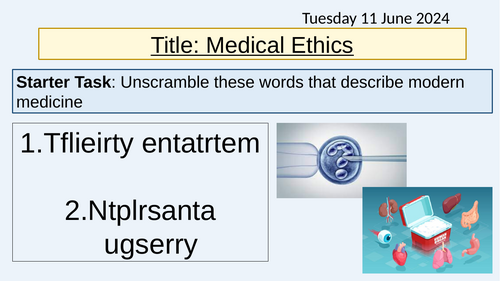 Ethics - Medical Ethics: Lesson 2 Resource | Teaching Resources