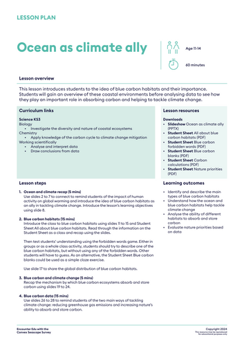 Ocean & Climate KS3 Nature solutions | Teaching Resources