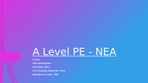 AQA A Level PE NEA guidance for students | Teaching Resources