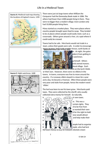 Life in a Medieval Town | Teaching Resources