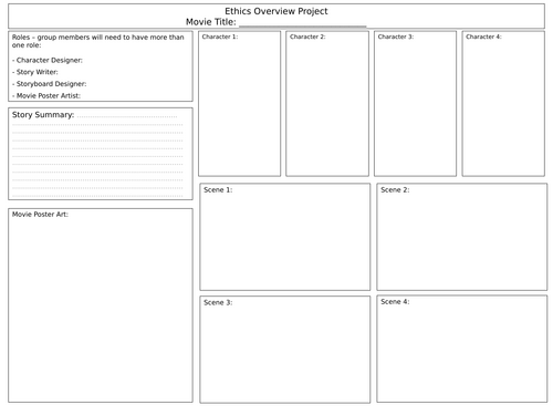 Ethical Dilemmas Movie Project pack: 2-3 Lessons worth of content ...