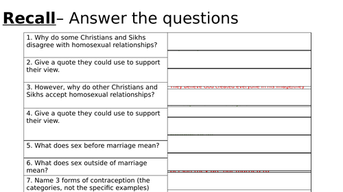 Aqa Rs Themes Christianity And Sikhism Nature And Purpose Of Marriage