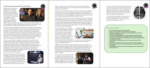 Deepfakes + AI Online Safety PSHE | Teaching Resources