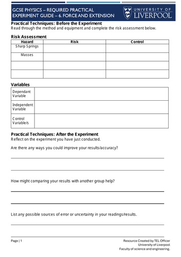 GCSE Required Practical - Full Experiment Guides, Worksheets & Exam ...