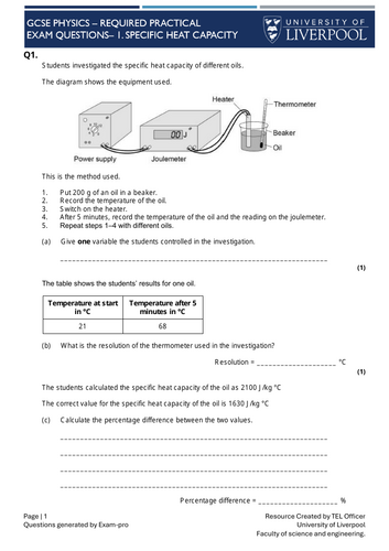 GCSE Required Practical - Full Experiment Guides, Worksheets & Exam ...