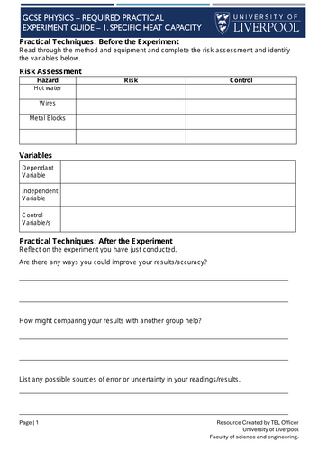 GCSE Required Practical - Full Experiment Guides, Worksheets & Exam ...