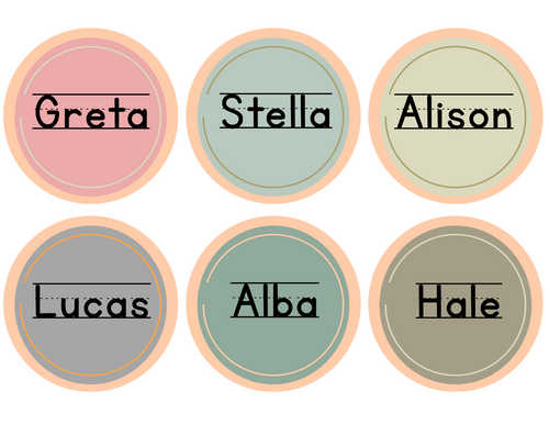 Printable Boho Neutral Spotty Student Name Labels, Library Labels, Name ...