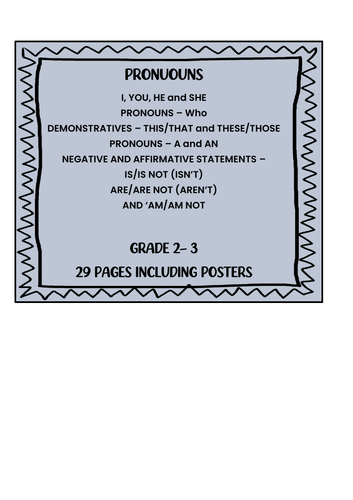 LEARNING GRAMMAR PRONOUN | Teaching Resources