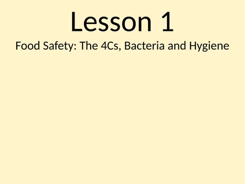 Food Safety: The 4Cs, Bacteria and Hygiene | Teaching Resources