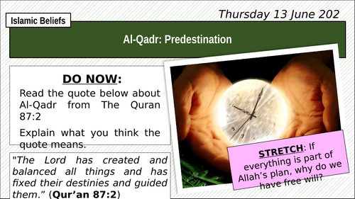 GCSE Religious Studies - Al-Qadr: Predestination [Islamic Beliefs Topic ...