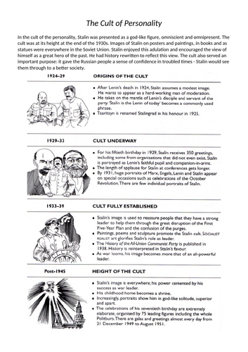 2N Revolution and dictatorship: Russia, 1917–1953 Stalin's Cult of ...