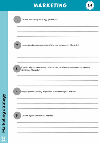 IGCSE Business Unit 3.4: Marketing strategy | Teaching Resources