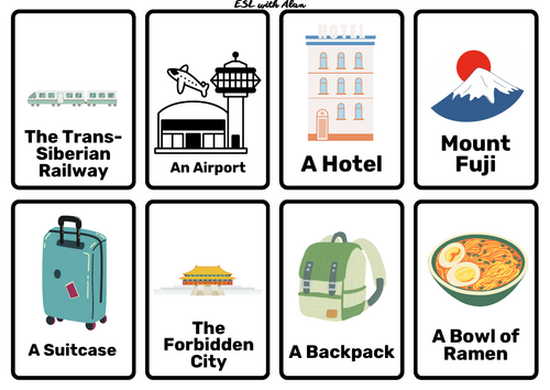 ESL EFL TESOL "Travelling around Asia" Storytelling Cards - Picture ...