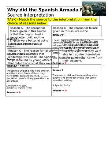 KS 2/3 Spanish Armada - war at sea | Teaching Resources