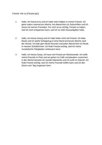 Freizeit und die Medien (KS3) | Teaching Resources