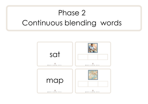 Continuous blending cards phase 2 | Teaching Resources