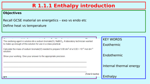 IB - Reactivity 1.1 Thermodynamics | Teaching Resources