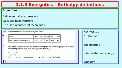 IB - Reactivity 1.1 Thermodynamics | Teaching Resources