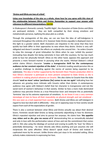 OCR English Literature - Twelfth Night | Teaching Resources
