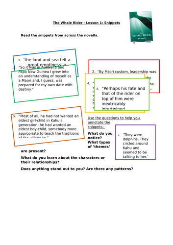 The Whale Rider - Full Scheme of Work | Teaching Resources