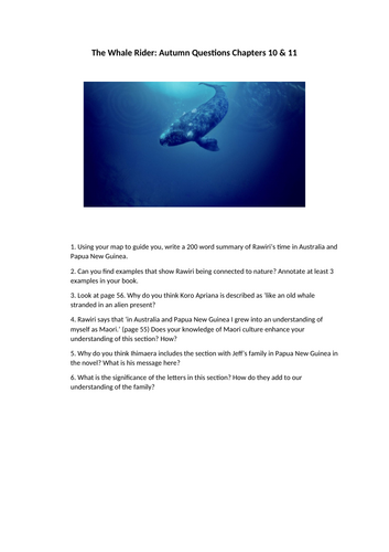 The Whale Rider - Full Scheme of Work | Teaching Resources