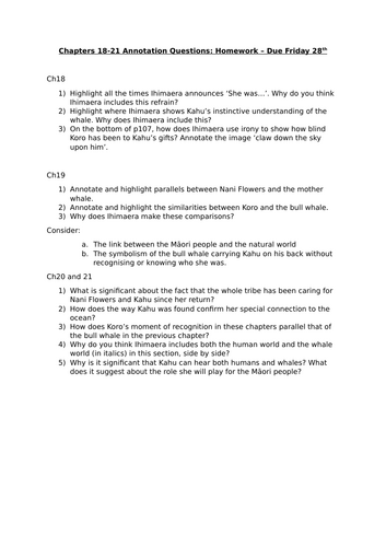 The Whale Rider - Full Scheme of Work | Teaching Resources