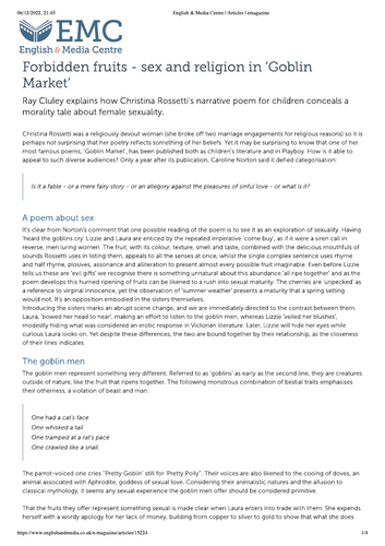 Christina Rossetti - Full A Level Scheme of Work - English Literature ...