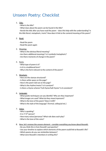 Christina Rossetti - Full A Level Scheme of Work - English Literature ...