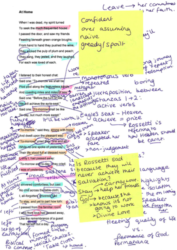 Christina Rossetti - Full A Level Scheme of Work - English Literature ...