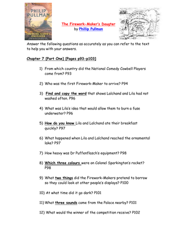 The Firework-Maker's Daughter Comprehension [Chapter 7] [Part 1 ...