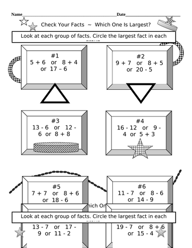 Addition and Subtraction Facts Package (12 Worksheets) | Teaching Resources