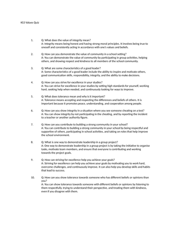 Y7 Big Question | Teaching Resources